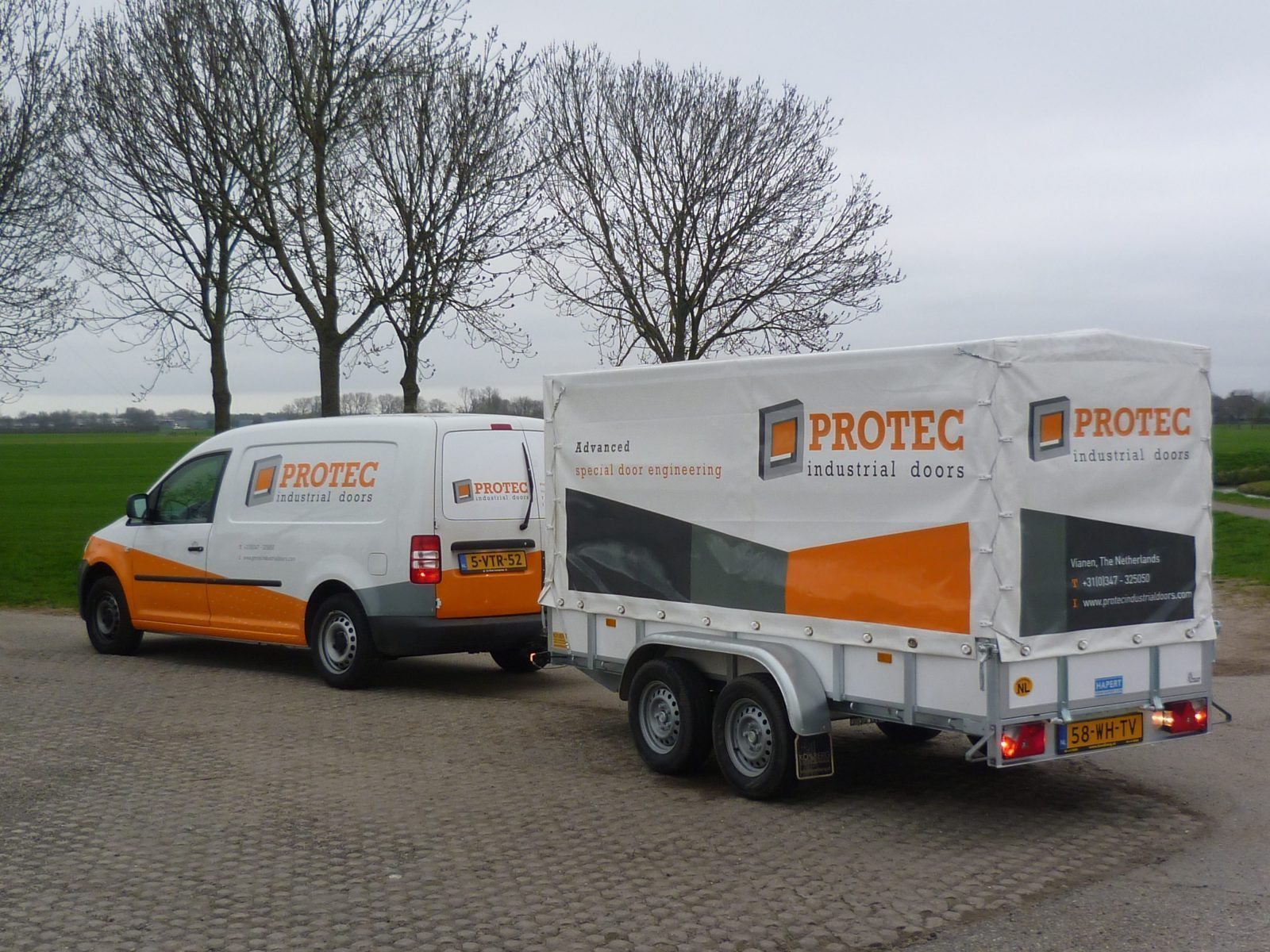 New designed car for installation, repair and maintenance.- Protec